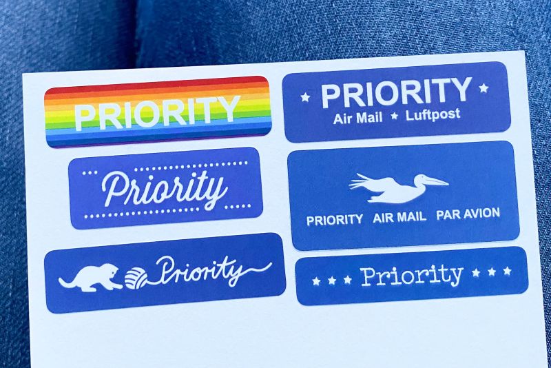 papersisters tape vintage airmail sticker