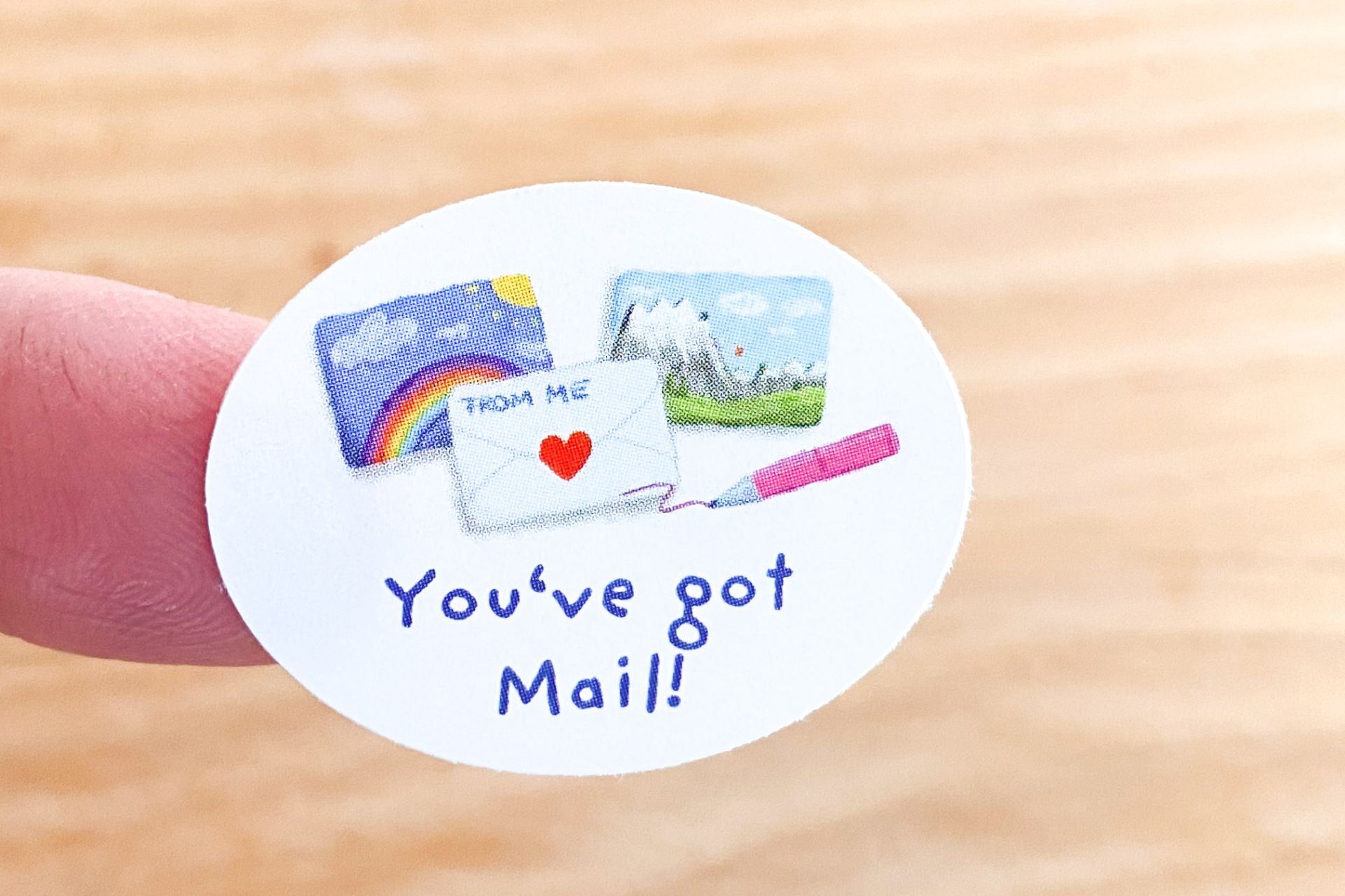 Stickers for postcards