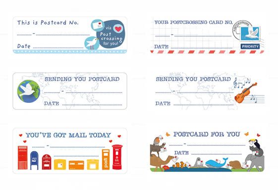 ID Stickers for Postcards