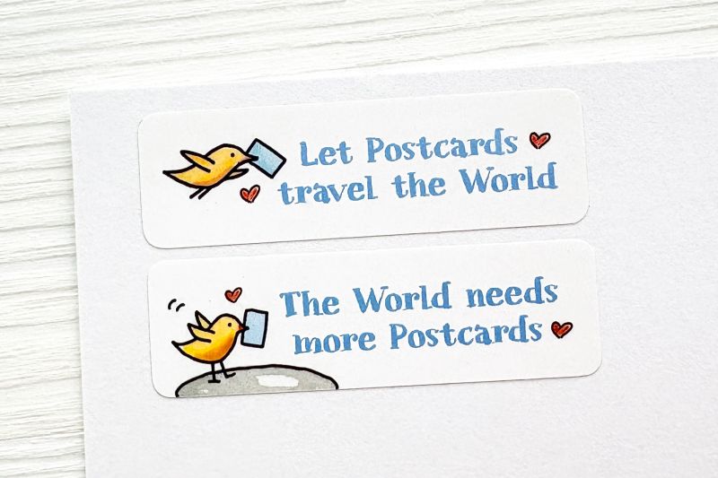 For Postcards only Sticker Set