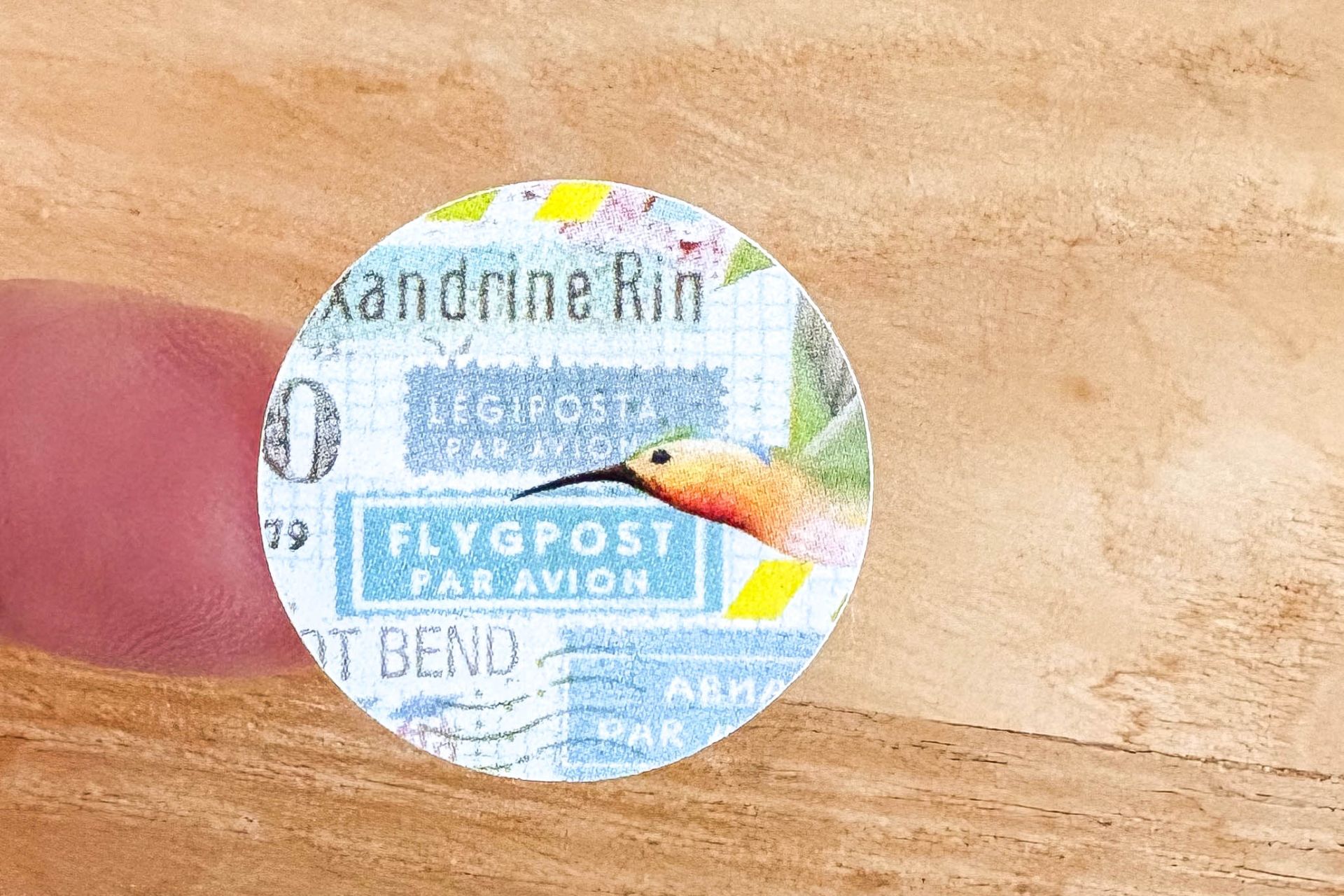 Stickers for postcards