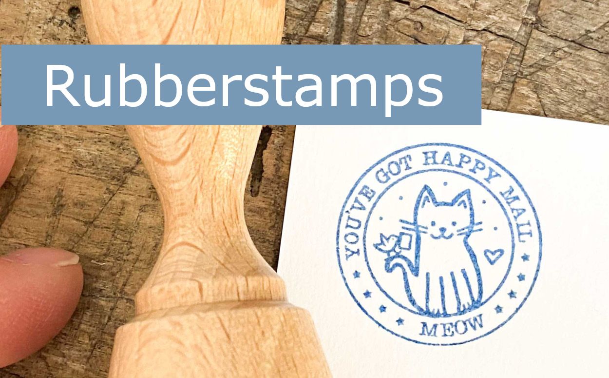 Postcards, Rubberstamps, Stickers, Tapes and more