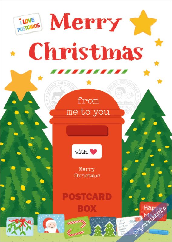 Postcard Christmas Mailbox CA